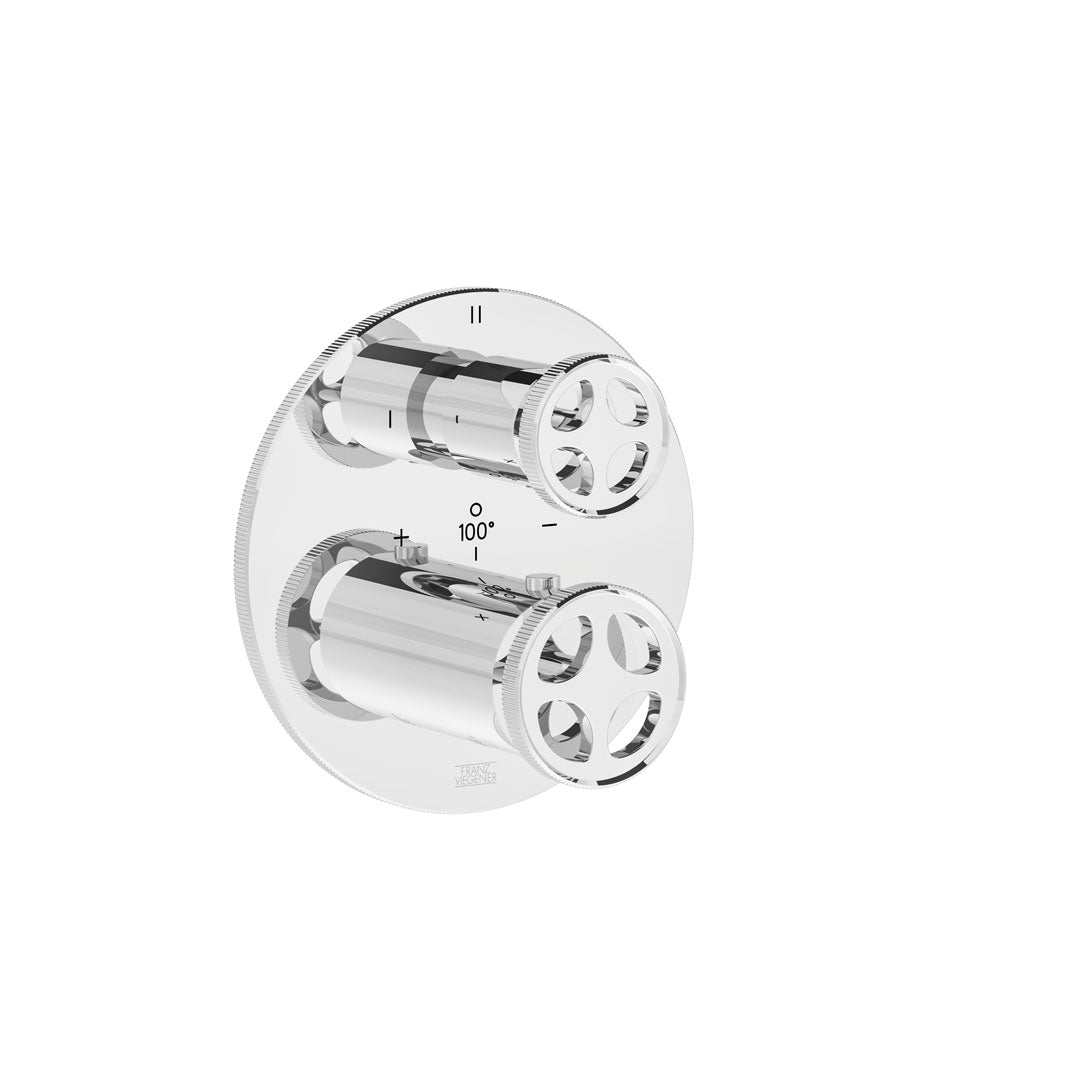 Techno Chic Thermostatic Shower Trim with Three-Way Diverter, Vertical ...